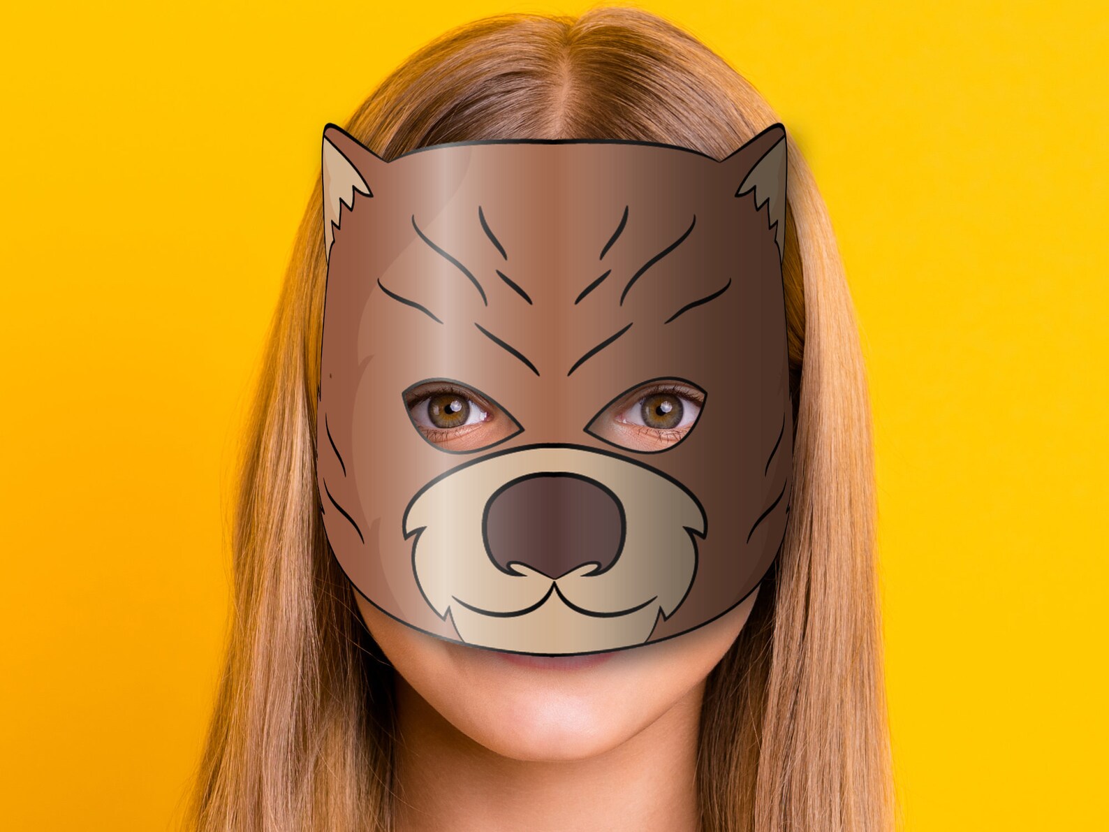 Wombat Mask Printable, Paper DIY for Kids and Adults. PDF Template ...