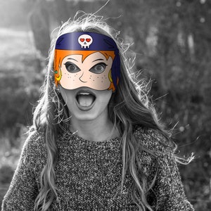 Pirate Girl Mask Printable Paper DIY for Kids and Adults. PDF - Etsy