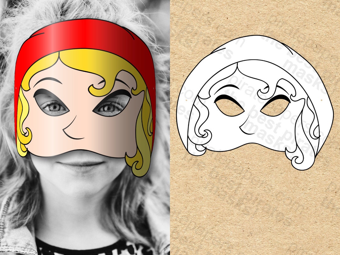 Little Red Riding Hood Masks Printable Color Coloring Paper - Etsy
