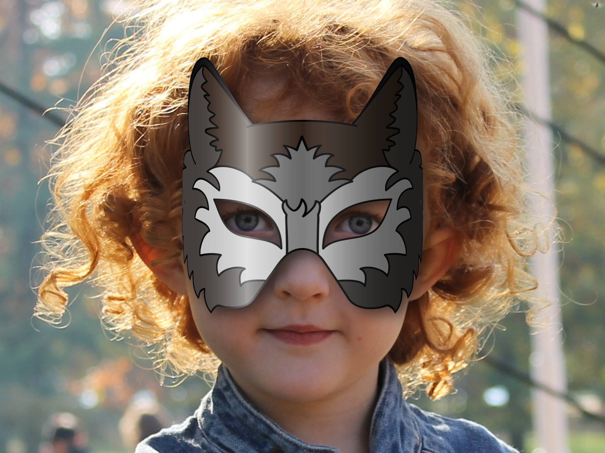 Wolf Mask Printable, Paper DIY for Kids and Adults. PDF Template ...