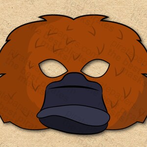 Platypus Mask Printable Paper DIY for Kids and Adults. PDF - Etsy