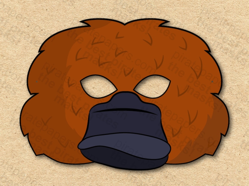 Platypus Mask Printable Paper DIY for Kids and Adults. PDF - Etsy