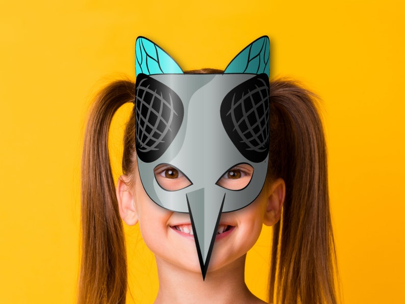 Mosquito Mask Printable, Paper DIY for Kids and Adults. PDF Template ...