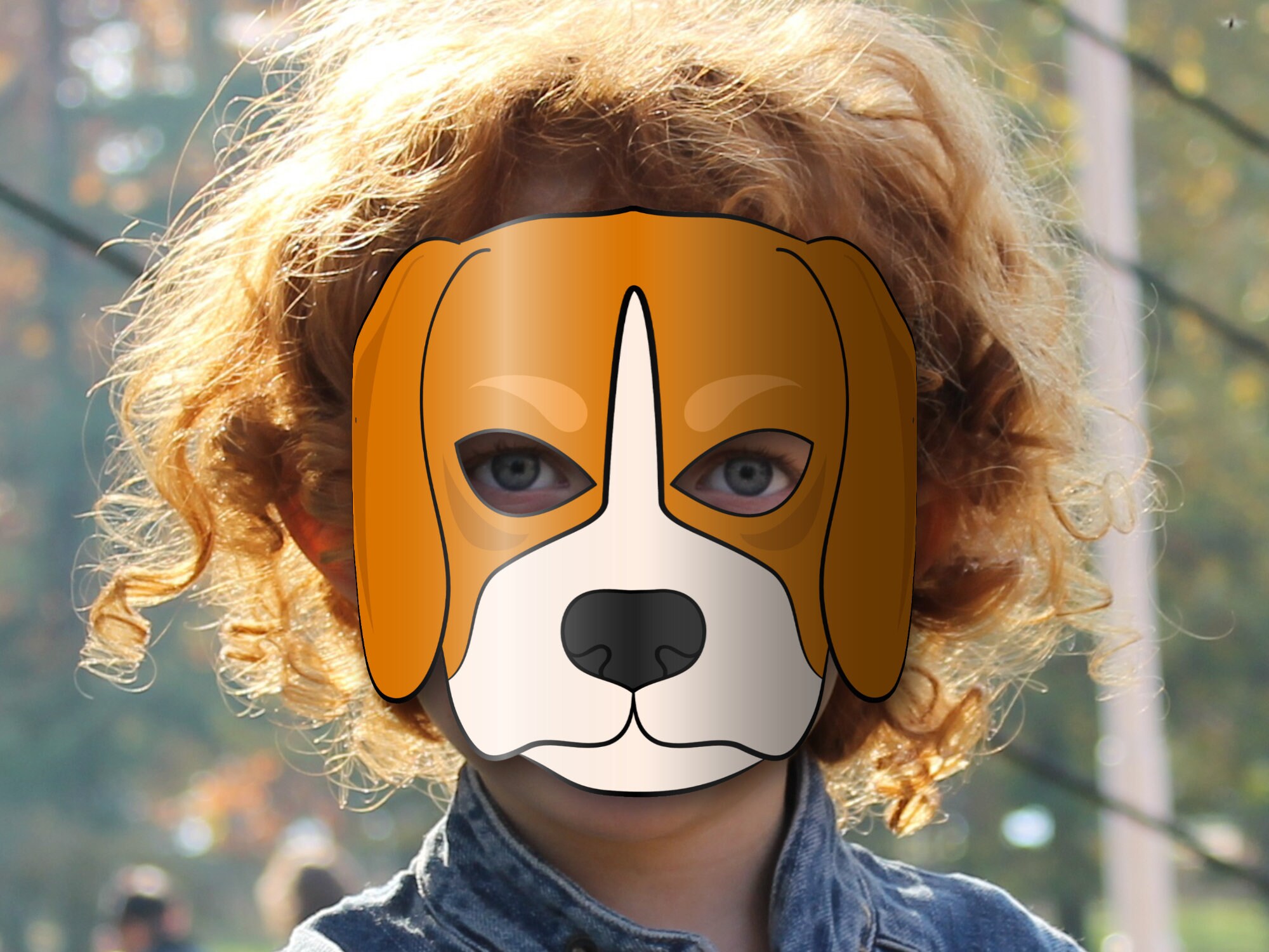 Dog Beagle Mask Printable Breed, Paper DIY for Kids and Adults. PDF ...