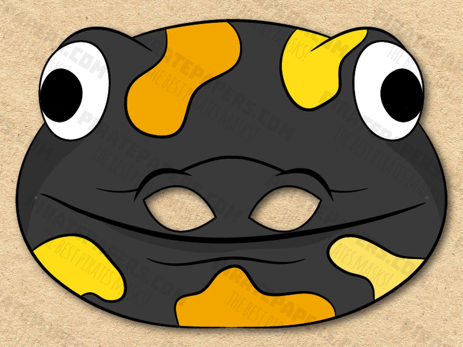 Salamander Mask Printable, Paper DIY for Kids and Adults. PDF Template ...