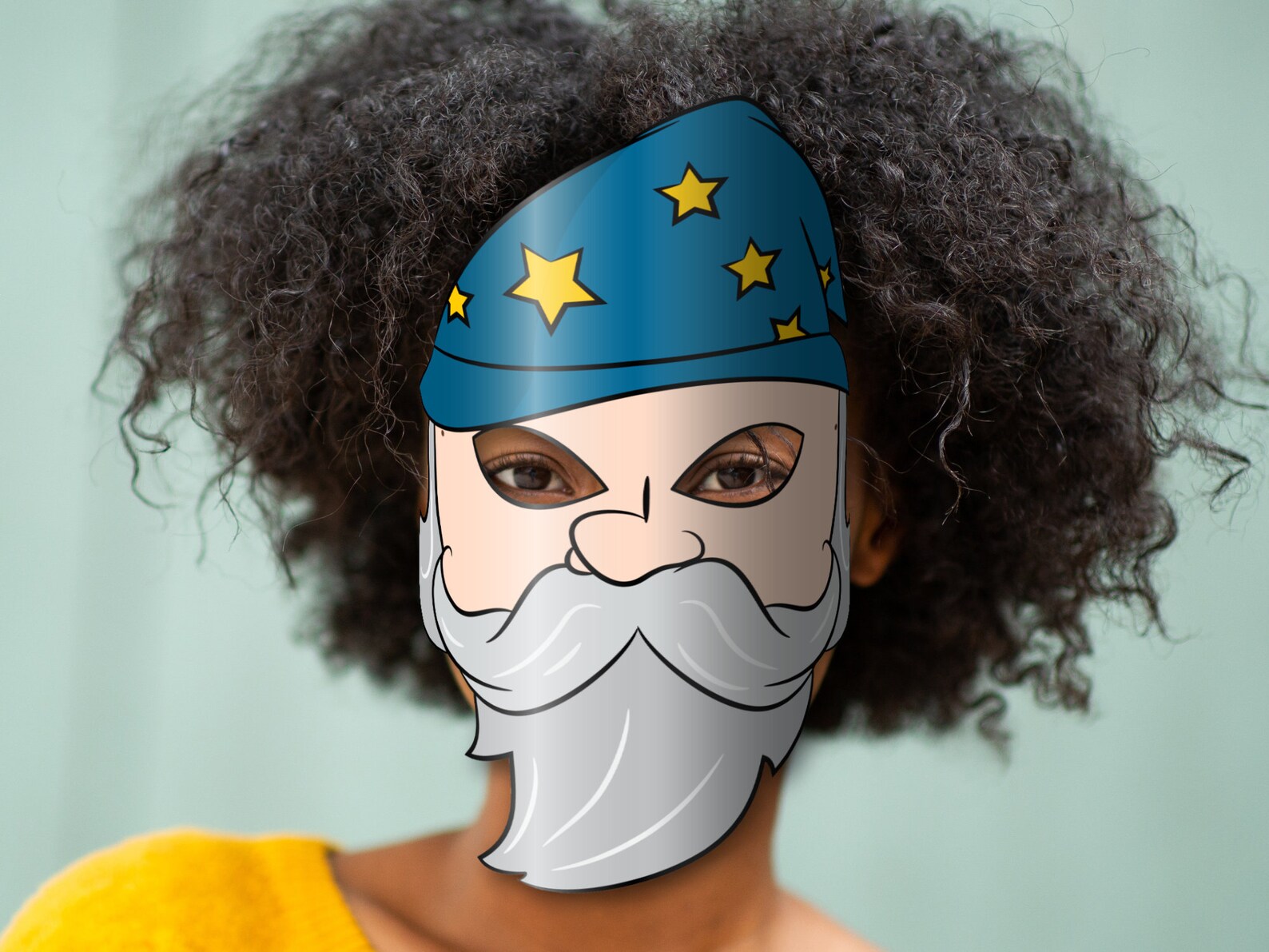 Wizard Mask Printable, Paper DIY for Kids and Adults. PDF Template ...