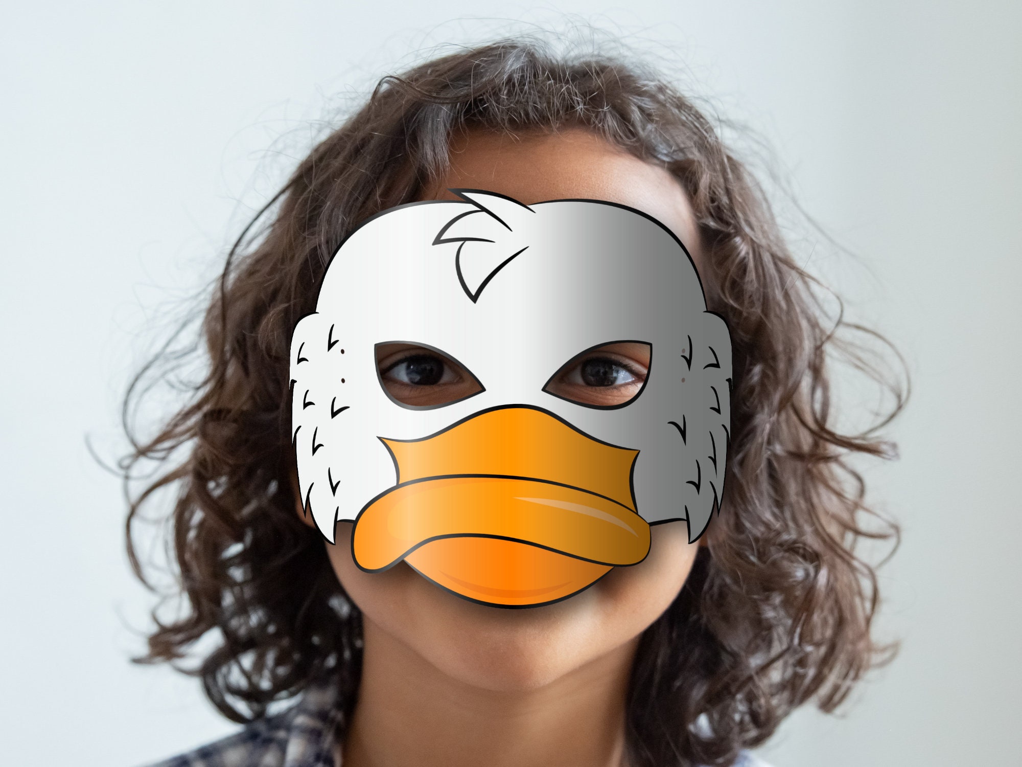 Goose Mask Printable, Paper DIY for Kids and Adults. PDF Template ...