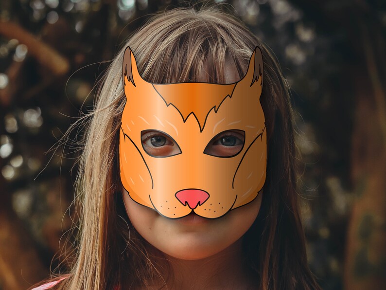 Pet Animals 2 Masks Printable Hamster Mouse Snake Fish - Etsy