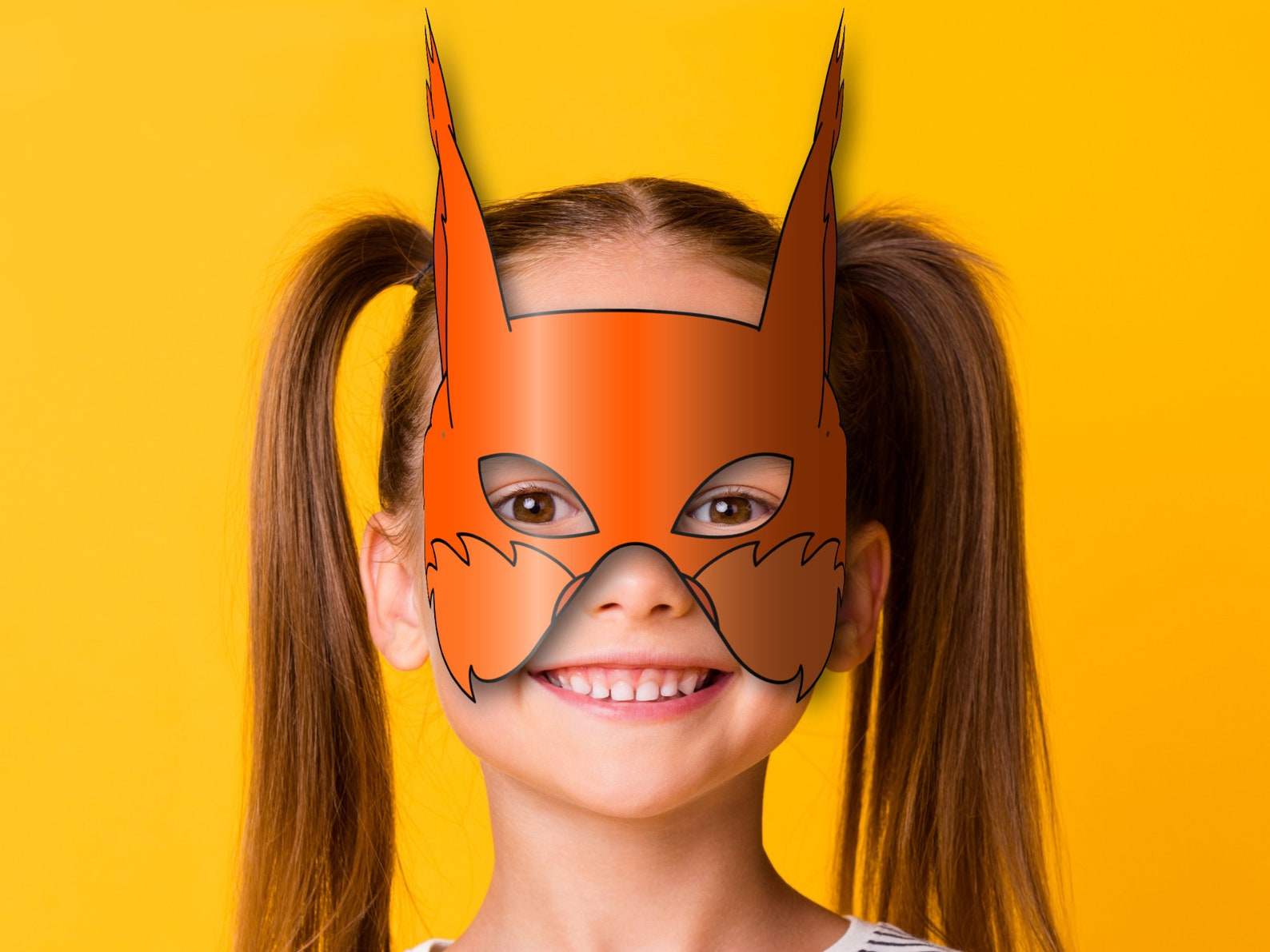 Squirrel Mask Printable, Paper DIY for Kids and Adults. PDF Template ...