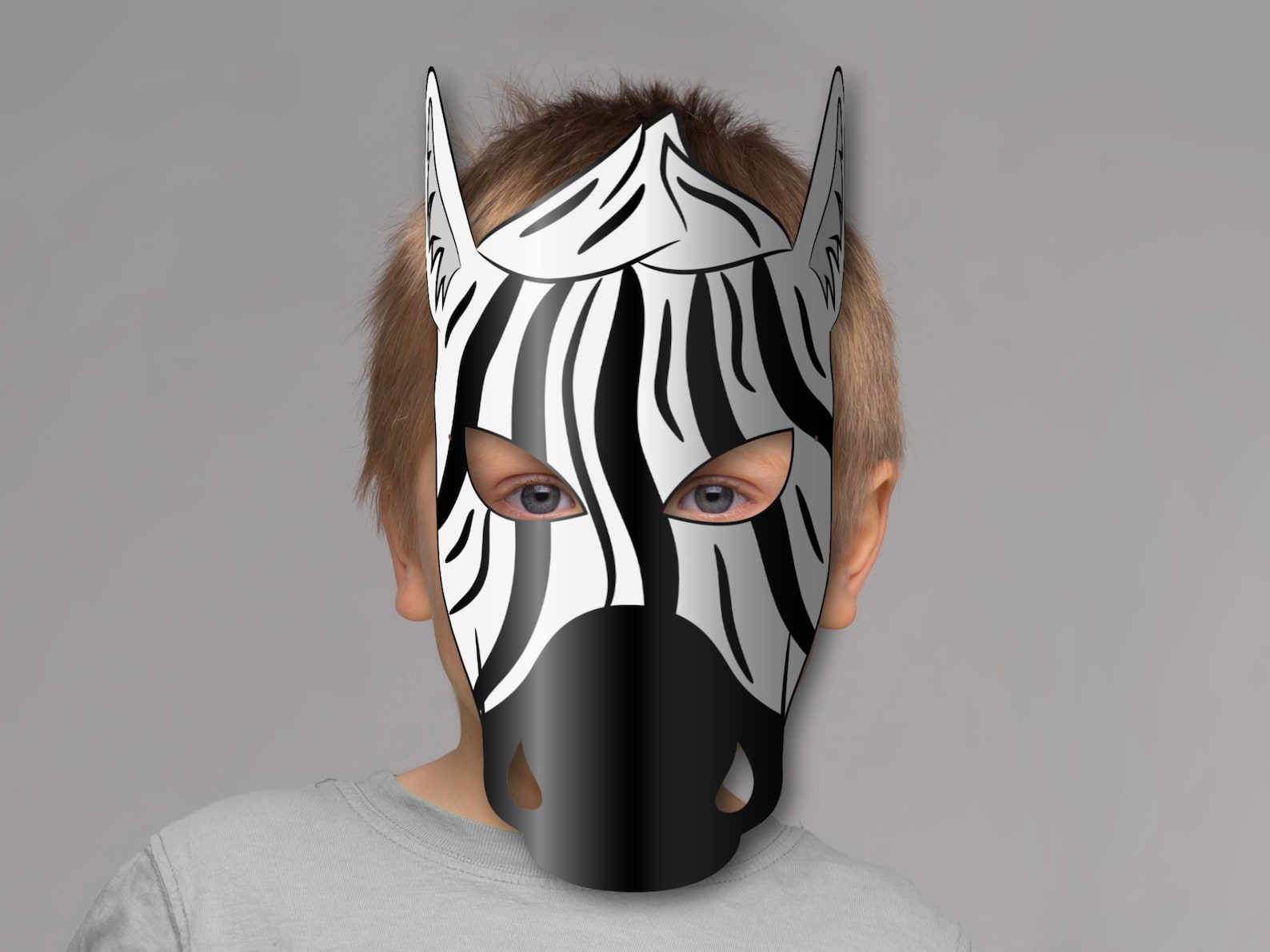 Buy Zebra Mask Printable, Paper DIY for Kids and Adults. PDF Template ...