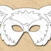 Bear Mask Printable Coloring, Paper DIY for Kids and Adults. PDF ...