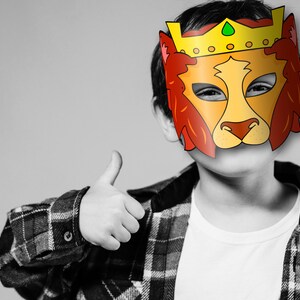 Lion King Mask Printable Paper DIY for Kids and Adults. PDF - Etsy
