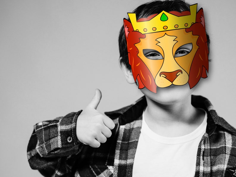 Lion King Mask Printable Paper DIY for Kids and Adults. PDF - Etsy