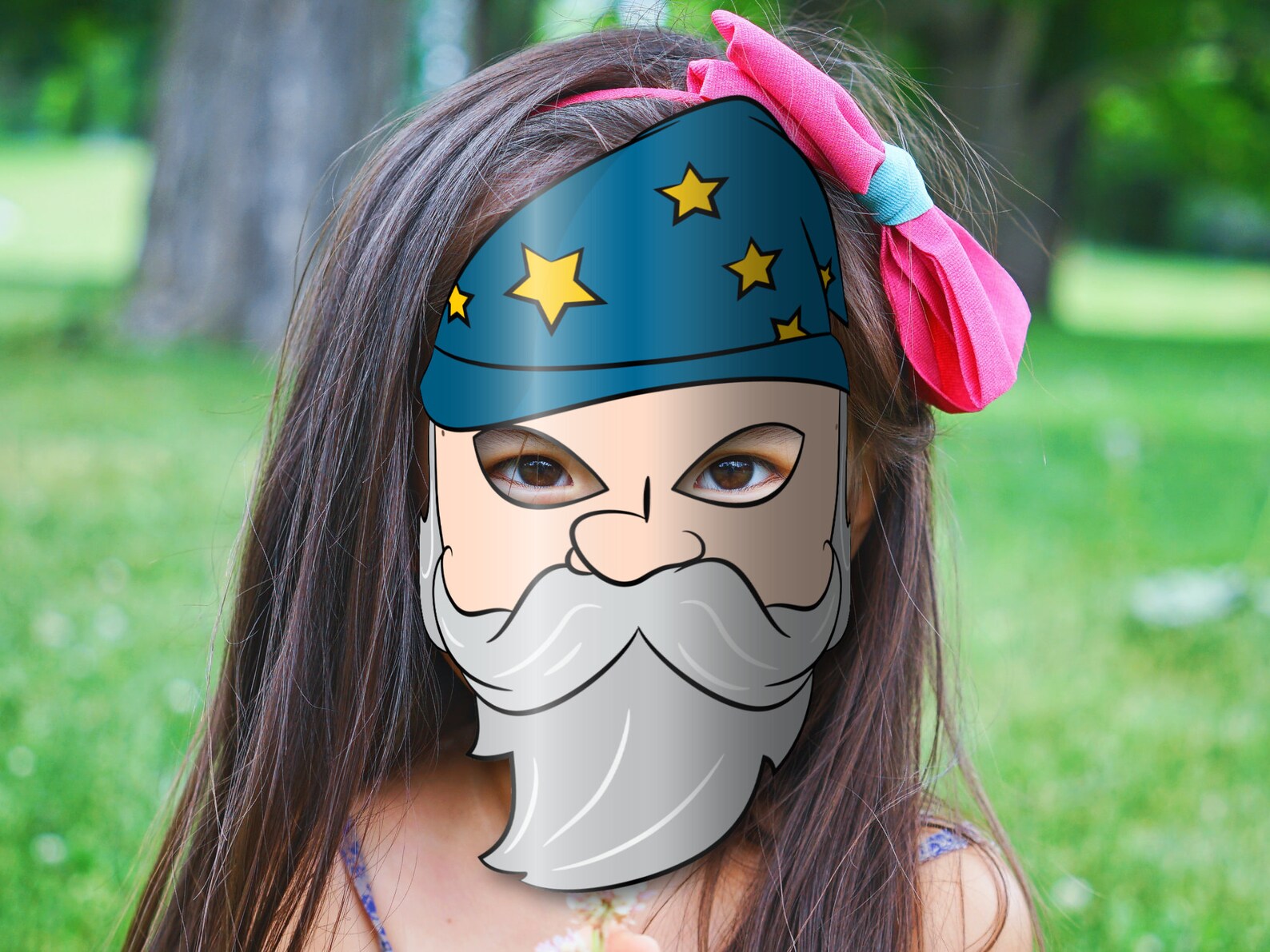 Wizard Mask Printable, Paper DIY for Kids and Adults. PDF Template ...