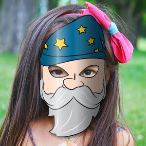 Wizard Mask Printable, Paper DIY for Kids and Adults. PDF Template ...