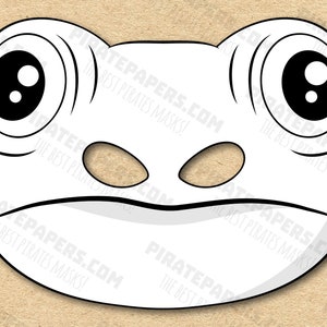 Frog Masks Printable Color + Coloring, Paper DIY for Kids and Adults ...