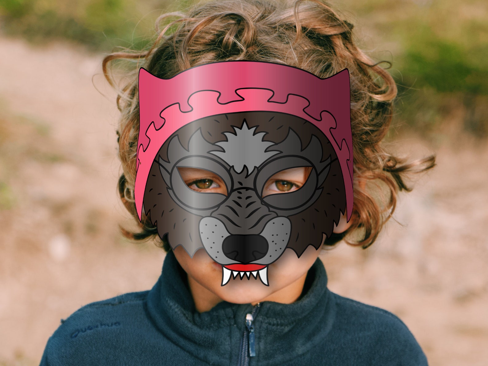 Little Red Riding Hood Masks Printable, Mother, Grandma, Big Bad Wolf ...