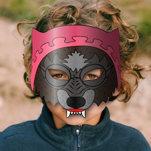 Big Bad Wolf Disguised as Grandma Mask Printable, Paper DIY for Kids ...