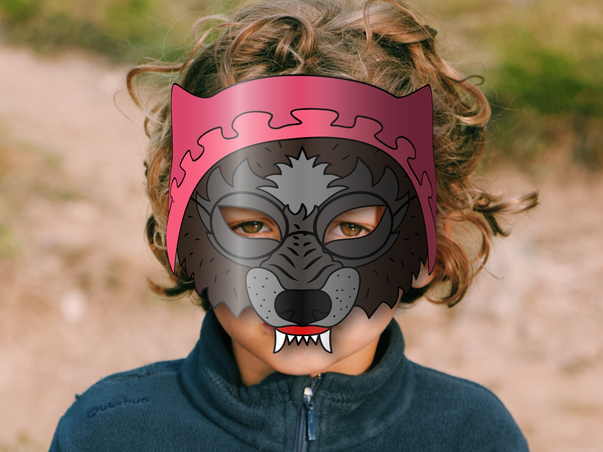 Little Red Riding Hood Masks Printable, Mother, Grandma, Big Bad Wolf ...