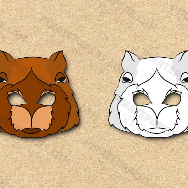 Paper Capybara Mask - Etsy