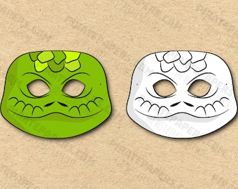 Gecko Printable Mask DIY Halloween Costume Reptile Lizard - Etsy