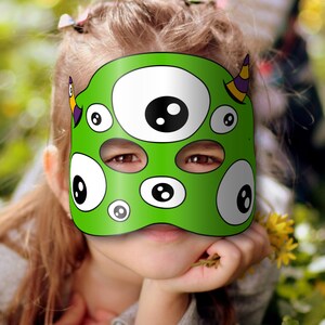 Monster #6 Mask Printable, Paper DIY for Kids and Adults. PDF Template ...