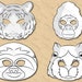 Rainforest Animals 2 Masks Printable Coloring, Tiger, Sloth, Capybara ...