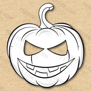 Pumpkin Masks Printable Color + Coloring, Paper DIY for Kids and Adults ...