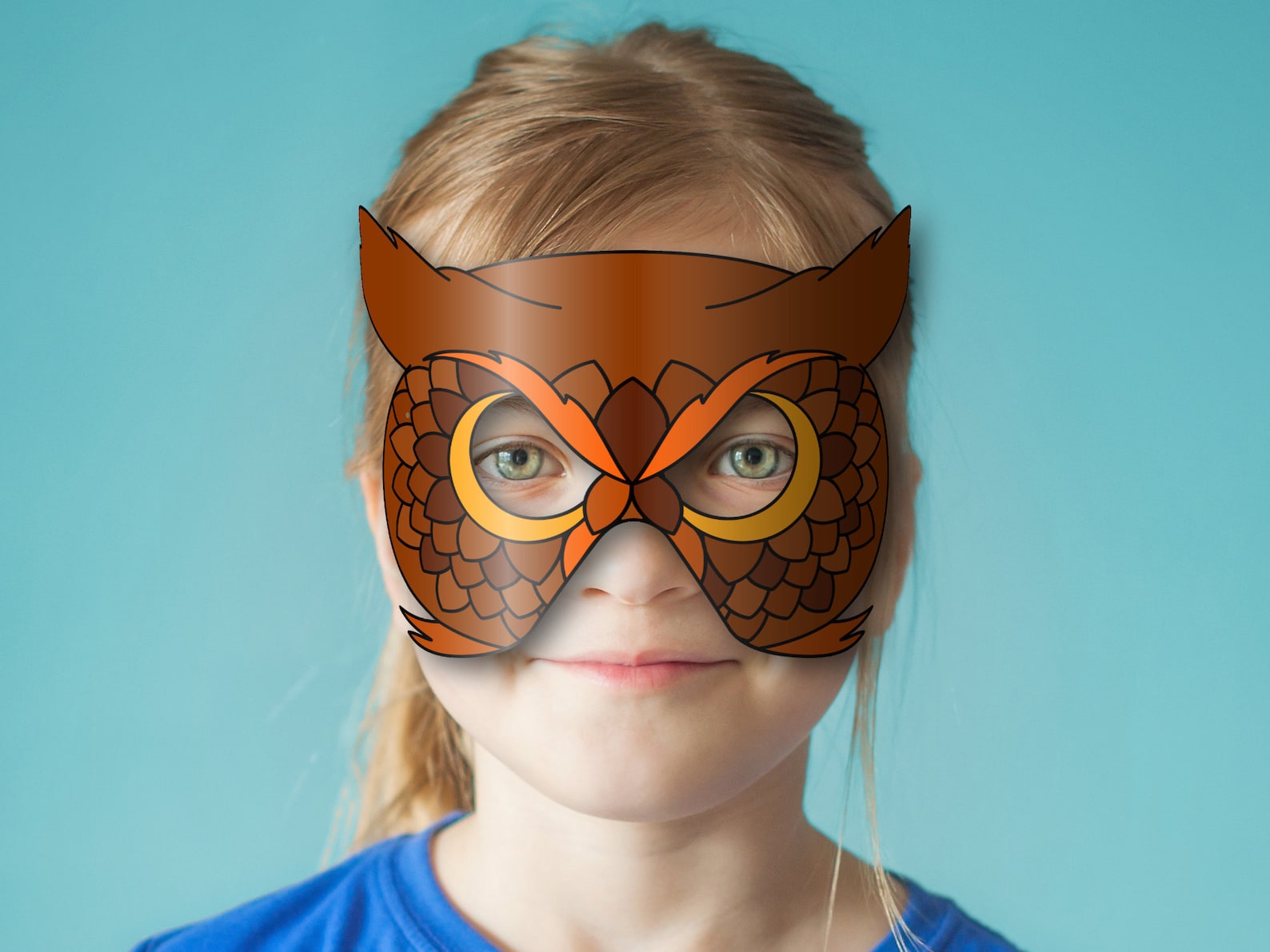 Owl Mask Printable, Paper DIY for Kids and Adults. PDF Template ...