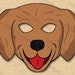 Dog Retriever Mask Printable Breed, Paper DIY for Kids and Adults. PDF ...