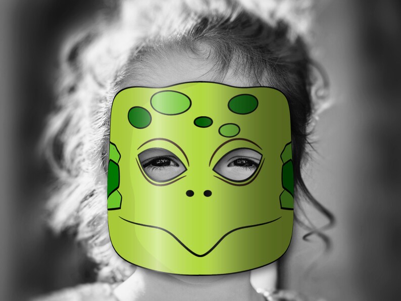 Turtle Mask Printable Paper DIY for Kids and Adults. PDF - Etsy Canada