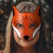 Red Fox Mask Printable, Paper DIY for Kids and Adults. PDF Template ...