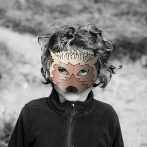 Hedgehog Mask Printable Paper DIY for Kids and Adults. PDF - Etsy