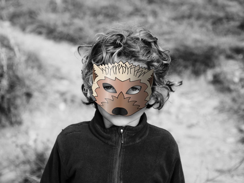 Hedgehog Mask Printable Paper DIY for Kids and Adults. PDF - Etsy