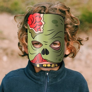 Zombie Mask Printable, Paper DIY for Kids and Adults. PDF Template ...