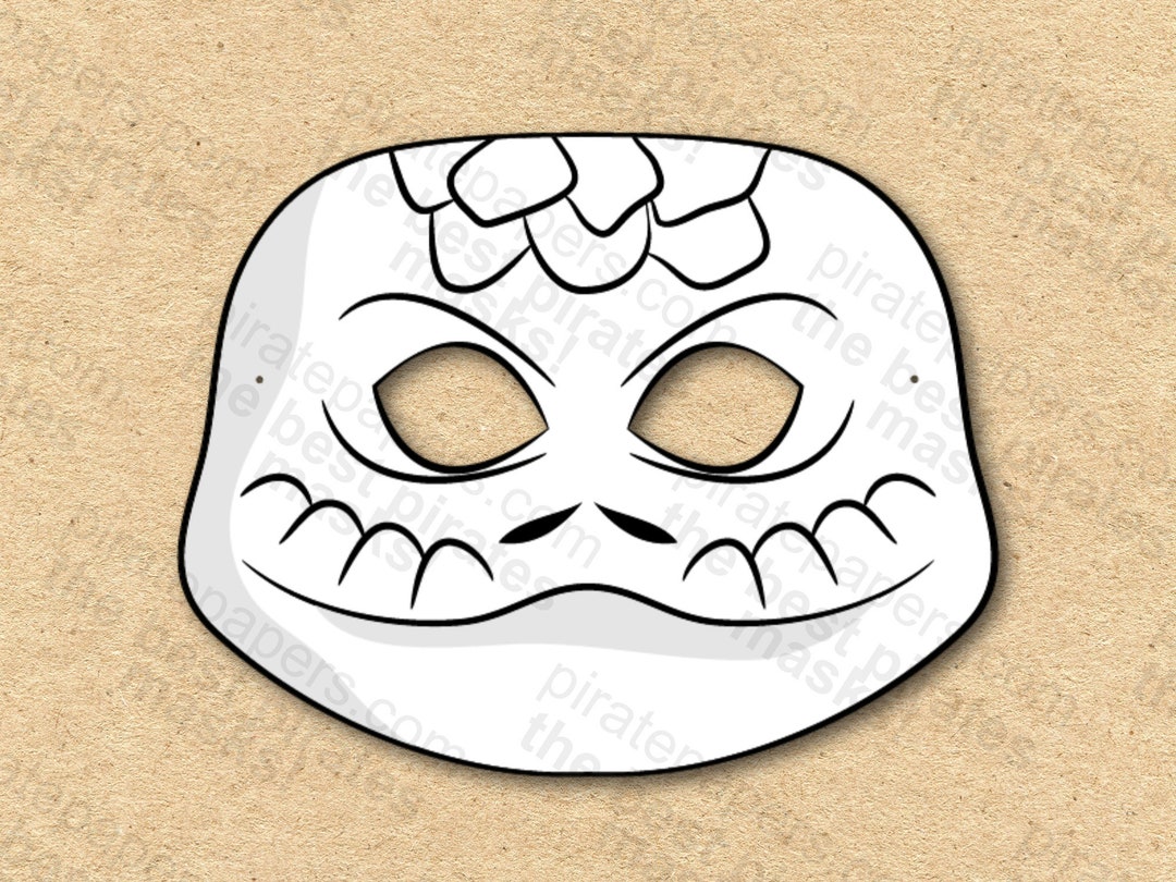 Lizard Mask Printable Coloring Paper DIY for Kids and Adults. - Etsy