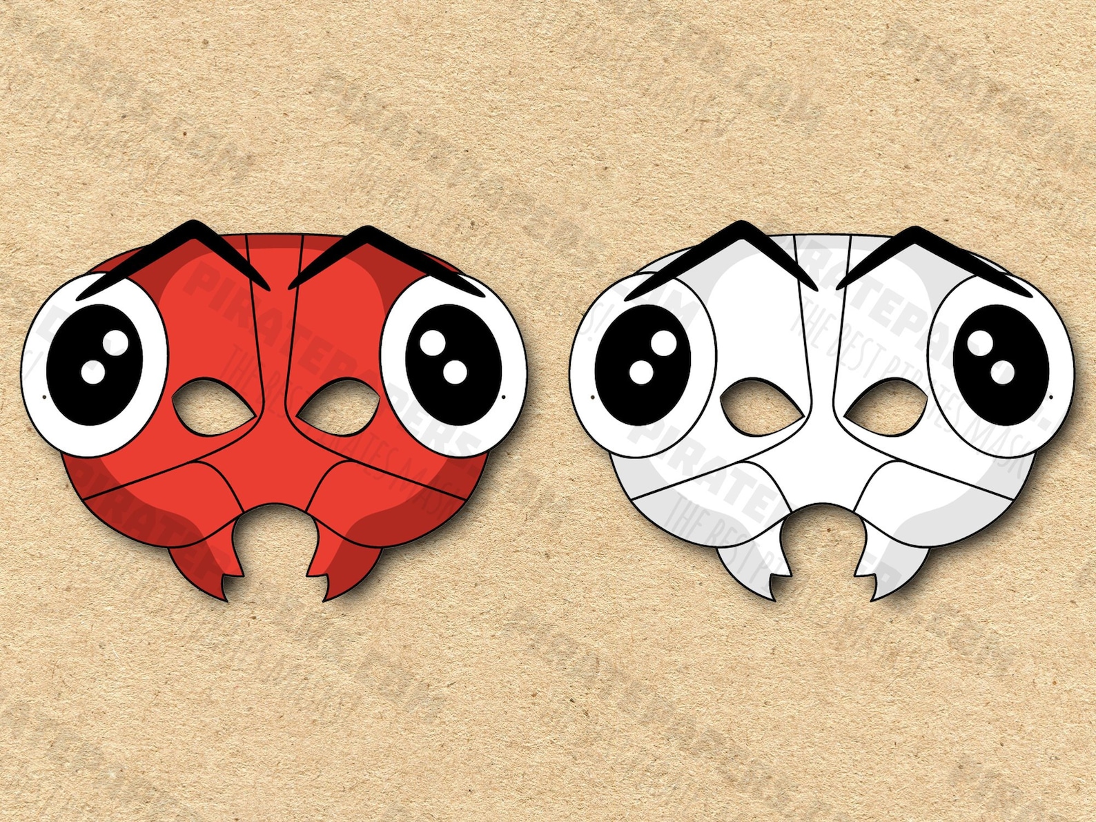 Ant Masks Printable Color + Coloring, Paper DIY for Kids and Adults ...