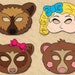 Goldilocks and the Three Bears Masks Printable, Papa Bear, Mama Bear ...