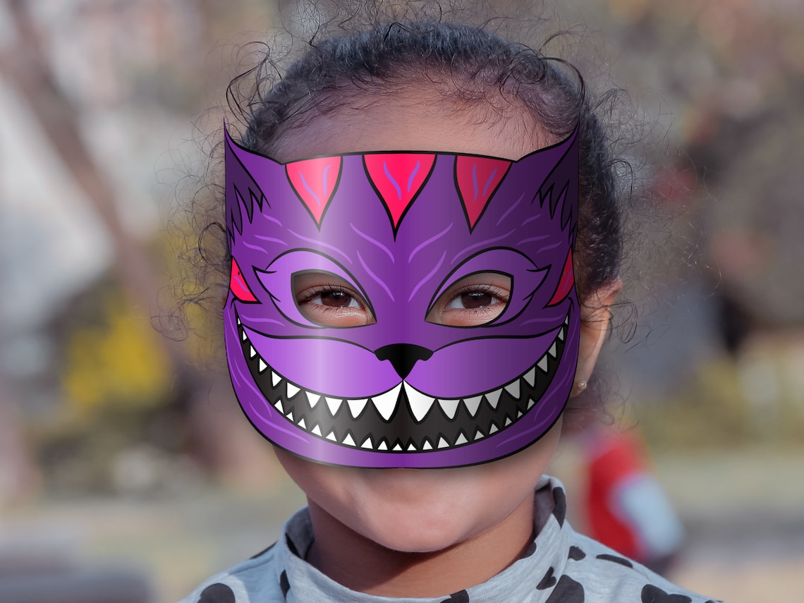 Alice in Wonderland Masks Printable, Alice, White Rabbit, Cheshire Cat ...