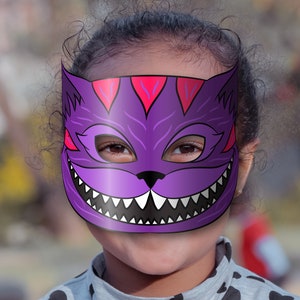 Alice in Wonderland Masks Printable, Alice, White Rabbit, Cheshire Cat ...