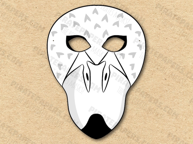 Swan Mask Printable Coloring, Paper DIY for Kids and Adults. PDF ...