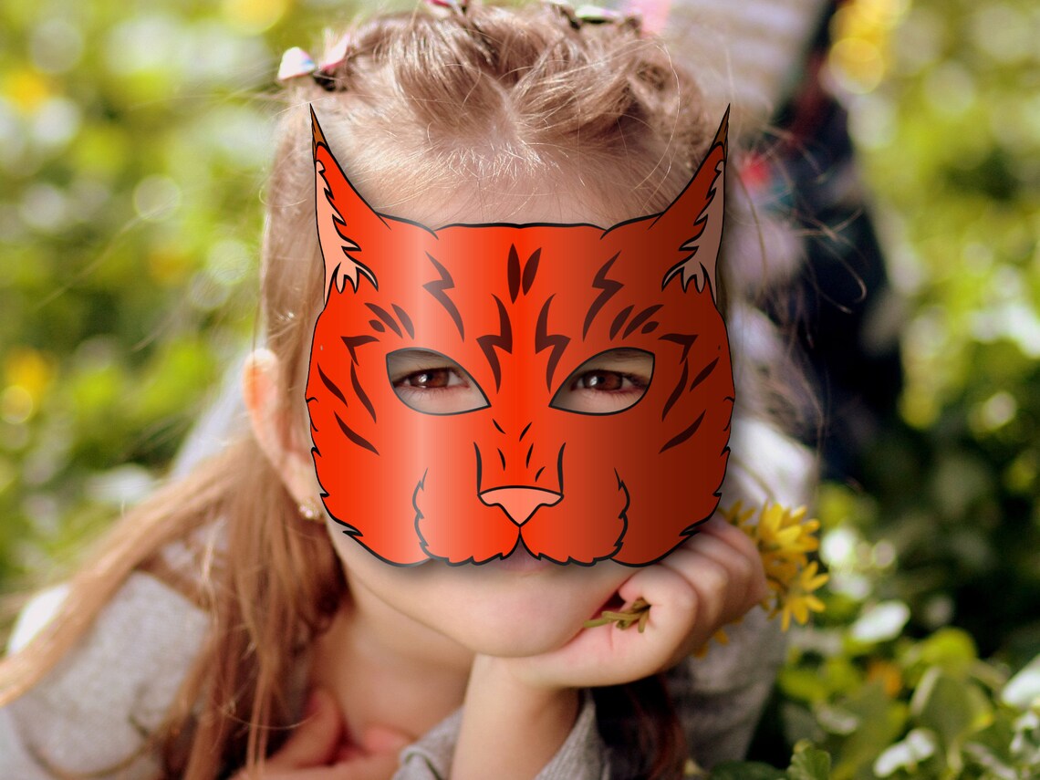 Cat Breeds Masks Printable, Persian Cat, Maine Coon Cat, Abyssinian Cat ...