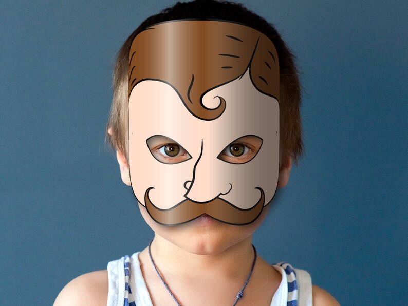 Сircus Athlete Mask Printable, Paper DIY for Kids and Adults. PDF ...