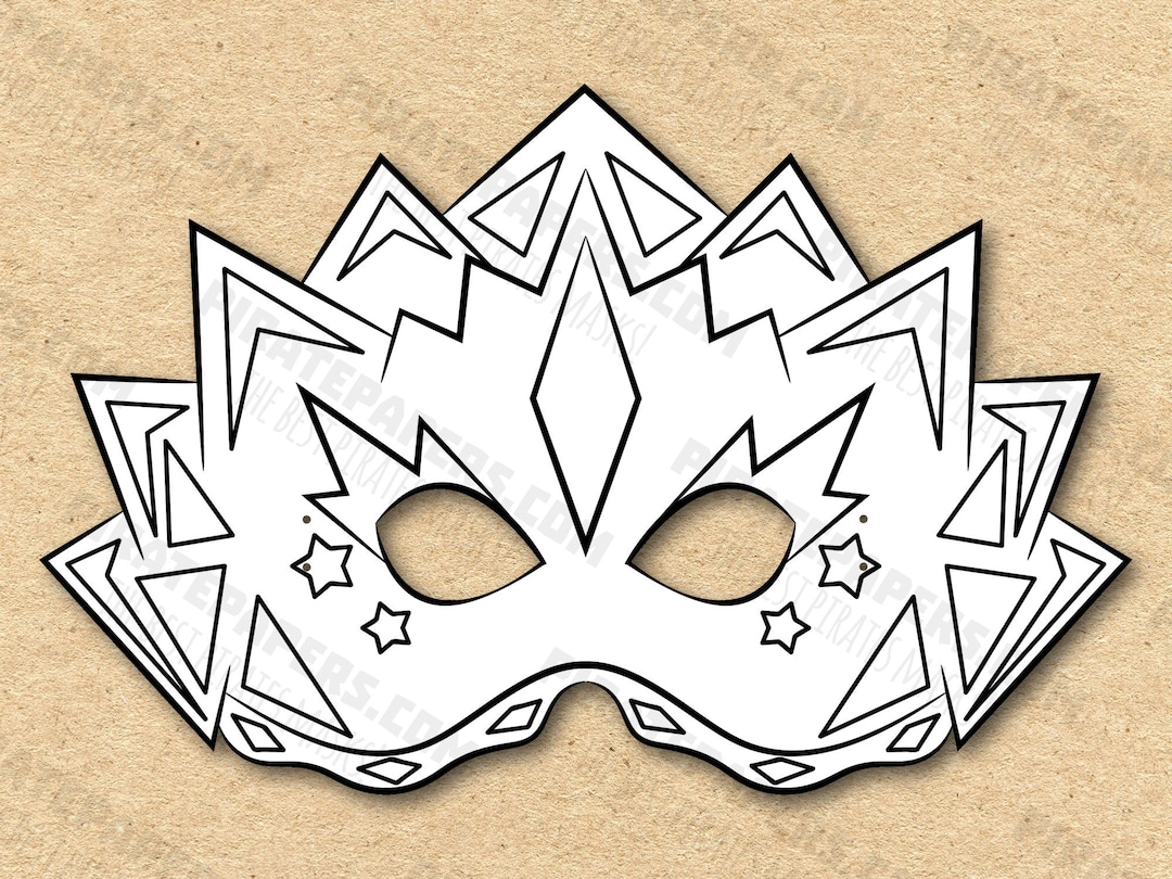 Fairy #3 Mask Printable Coloring, Paper DIY for Kids and Adults. PDF ...