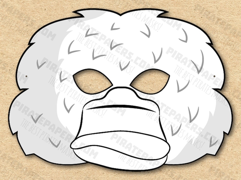 Australian Animals Masks Printable Coloring Kangaroo Koala - Etsy