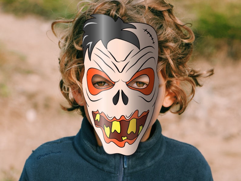 Evil Masks Printable Color Coloring, Paper DIY for Kids and Adults. PDF ...