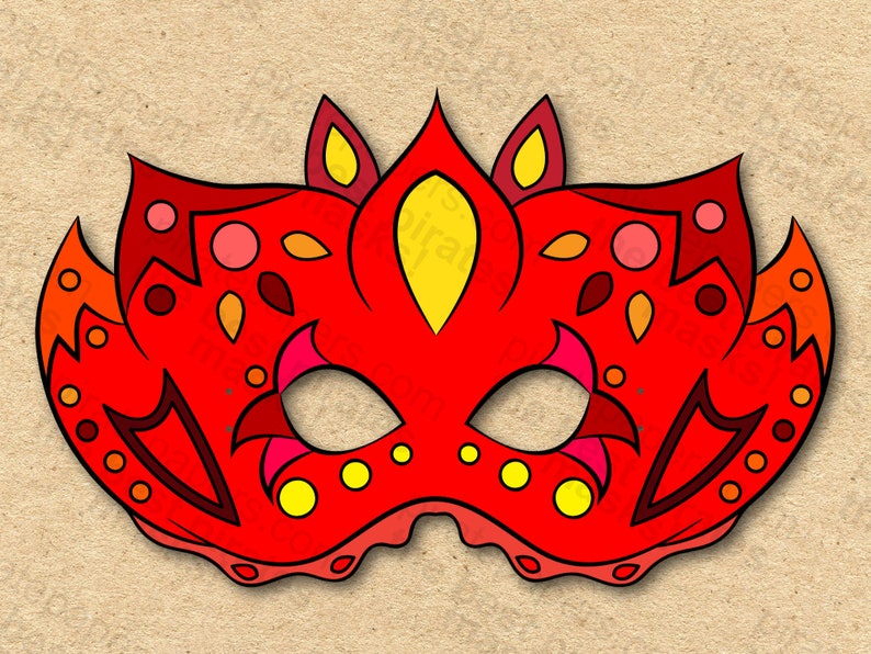 Fairy 4 Mask Printable Paper DIY for Kids and Adults. PDF - Etsy