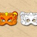 Fairy #2 Masks Printable Color + Coloring, Paper DIY for Kids and ...