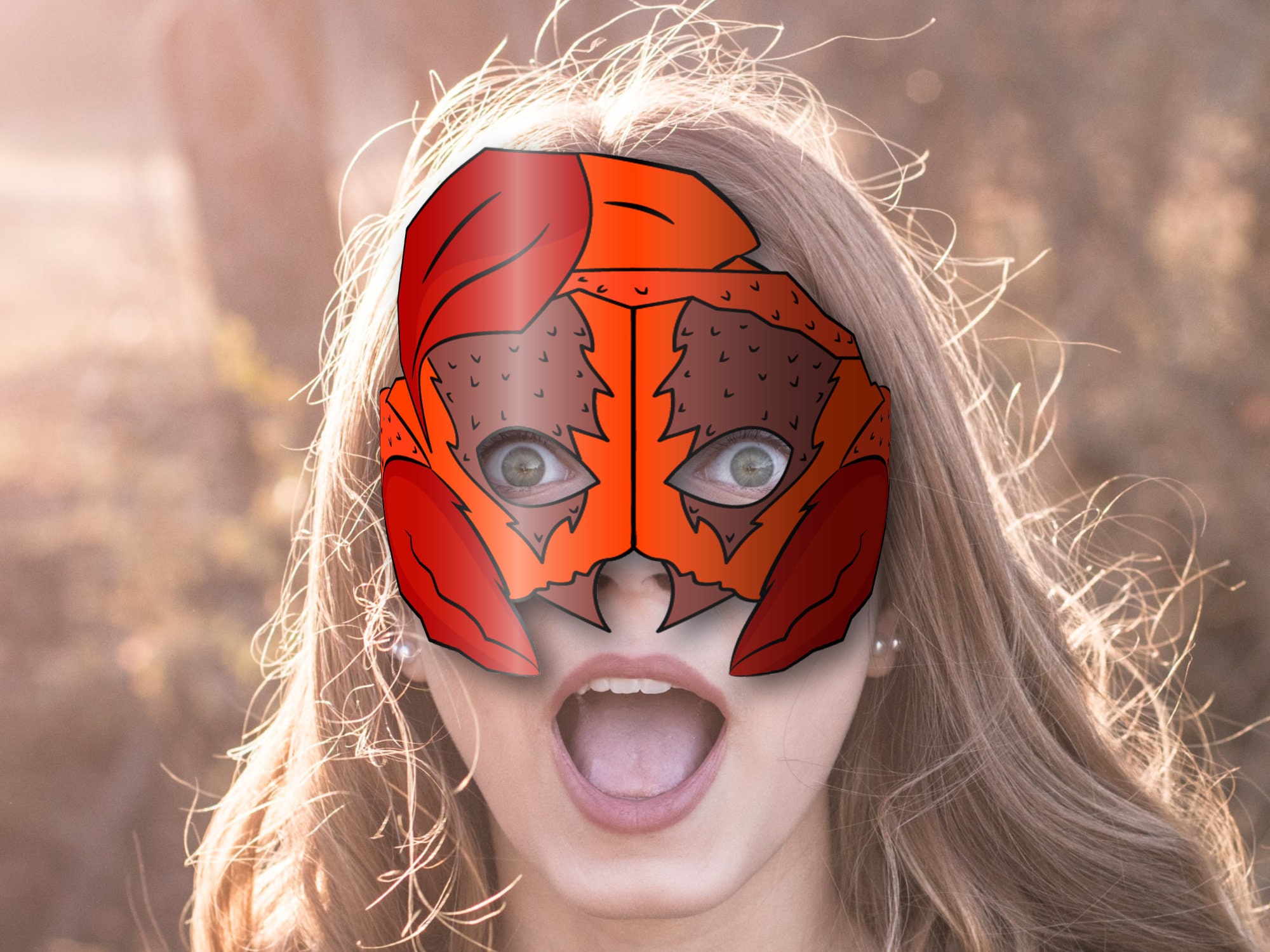 Scorpion Mask Printable, Paper DIY for Kids and Adults. PDF Template ...