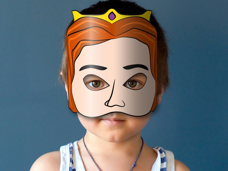 Prince Mask Printable, Paper DIY for Kids and Adults. PDF Template ...